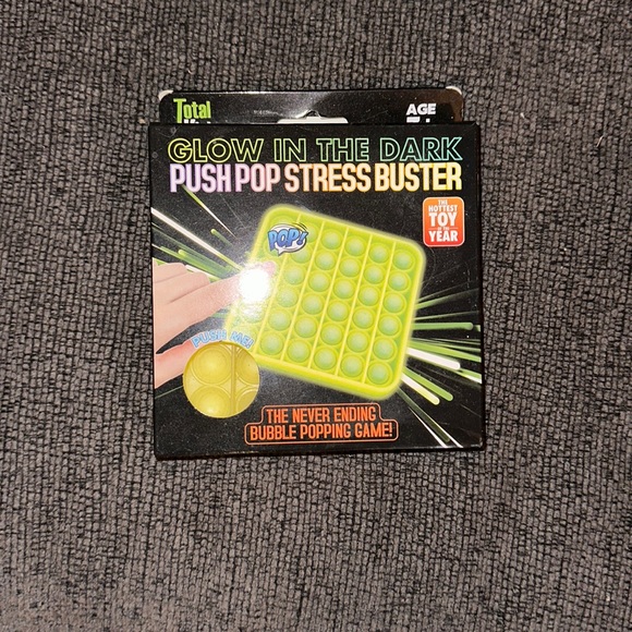 total vision | Toys | Nwt Yellow Glow In The Dark Push Pop Stress ...